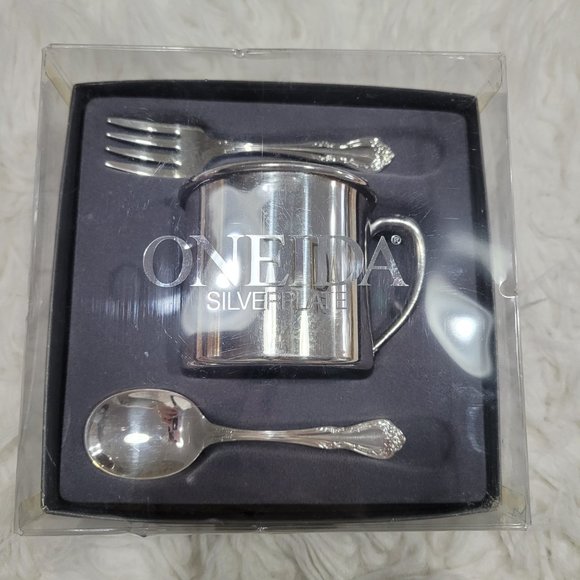 Oneida | Kitchen | Oneida Small Mug Spoon Fork Silverplate Set Letter K ...